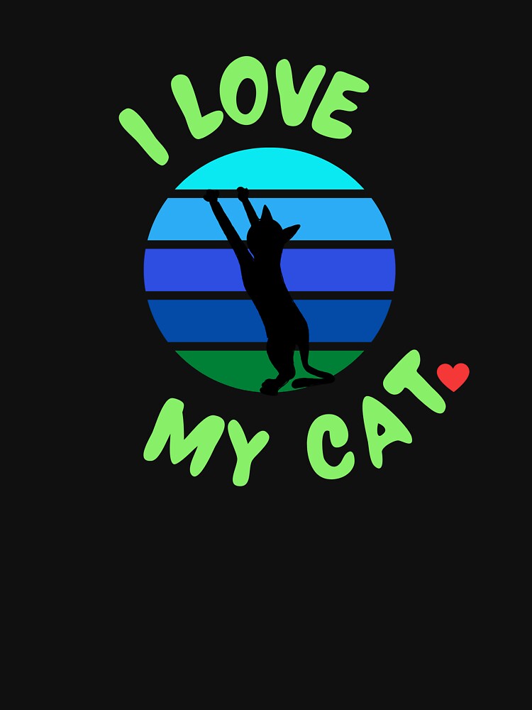 "I Love My Cat Logo" T-shirt for Sale by TinaDonovanArt | Redbubble ...