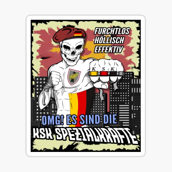 "KSK Kommando Spezialkräfte Deutschland Armee Zombie #1807" Sticker for ...