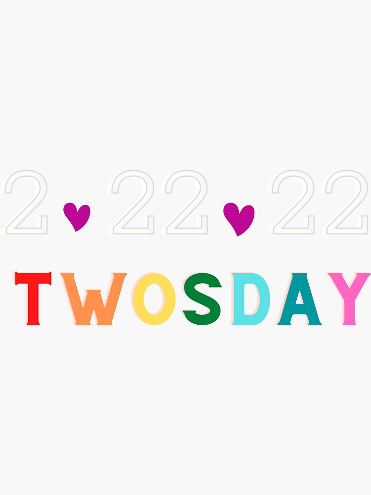 "Twos Day" Sticker for Sale by BakaaNeko | Redbubble