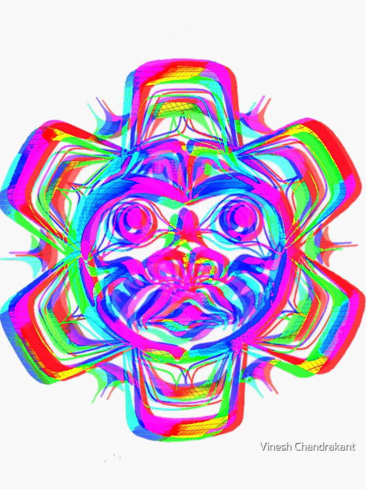 "aztec sun god" Sticker for Sale by indusdreaming | Redbubble