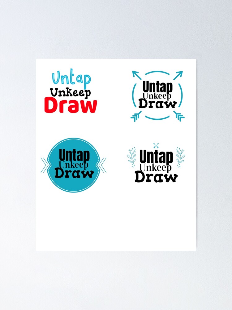 "Untap Unkeep Draw sticker pack" Poster for Sale by piseiro | Redbubble