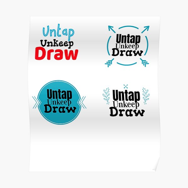 "Untap Unkeep Draw sticker pack" Poster for Sale by piseiro | Redbubble