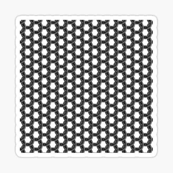 "Classic Gray Chainmail" Sticker by WakeUpArt | Redbubble