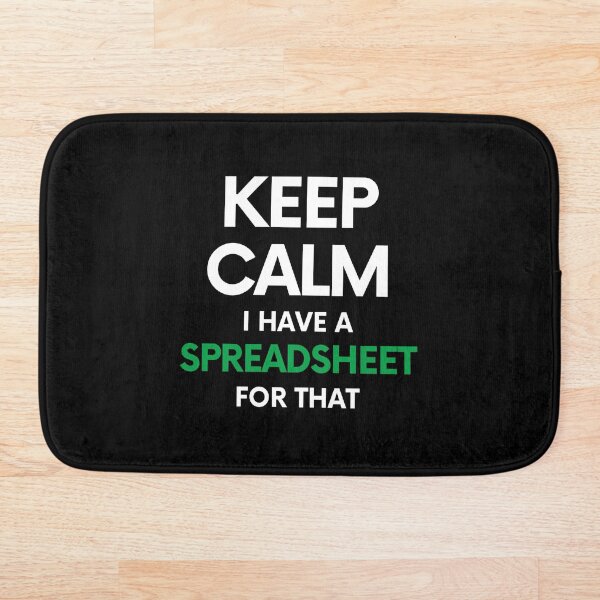 "Bleib ruhig, ich habe eine Tabelle dafür – Spreadsheets, Microsoft ...