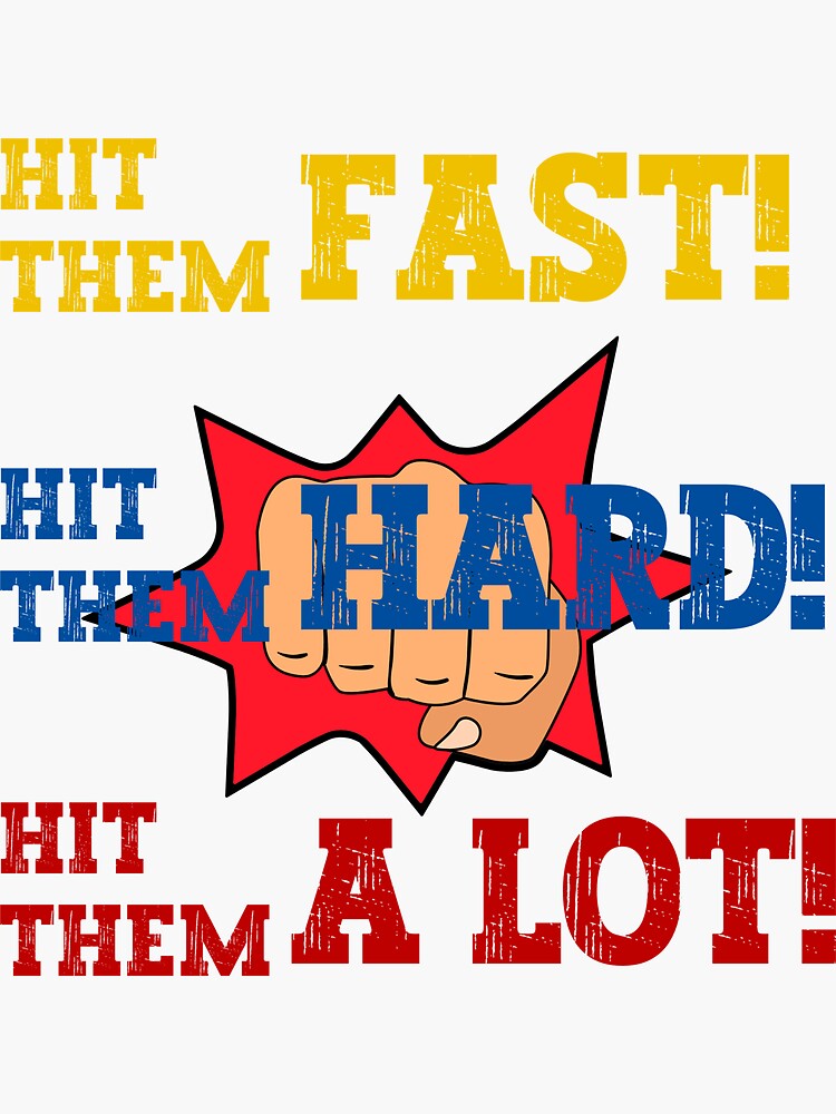 "Reacher Quotes - Hit Them Fast" Sticker by kvarun88 | Redbubble