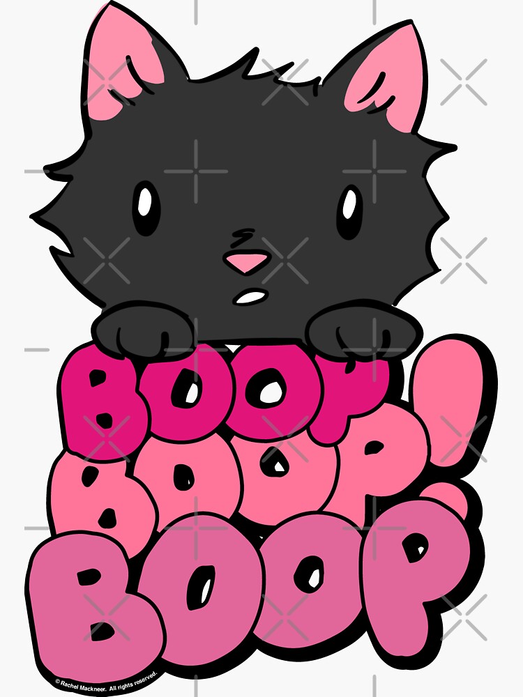 "Boop! Black Cat" Sticker for Sale by theshepherdess | Redbubble