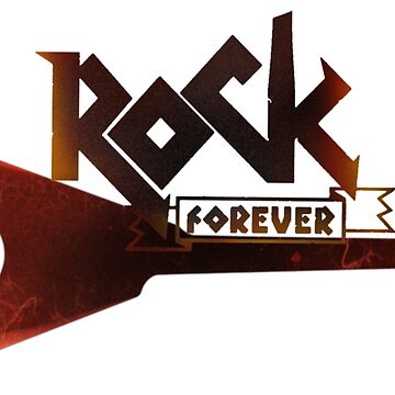 "Rock Forever Guitar Flying V" Sticker for Sale by PGasbarroneArt ...
