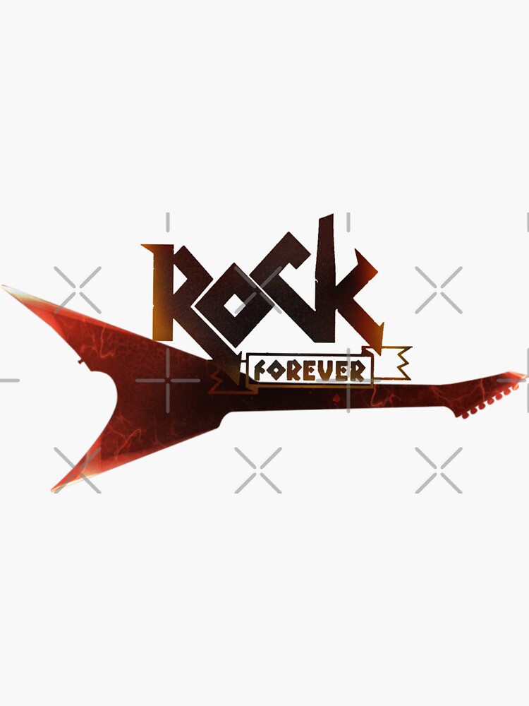 "Rock Forever Guitar Flying V" Sticker for Sale by PGasbarroneArt ...
