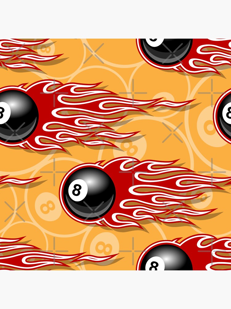 "Billiards Black 8 Ball 8-Ball Snooker Pocket Pool Cue Stick" Sticker ...