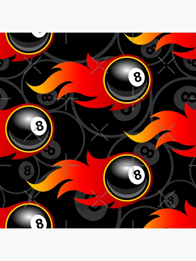 "Billiards Black 8 Ball 8-Ball Snooker Pocket Pool Cue Stick" Sticker ...