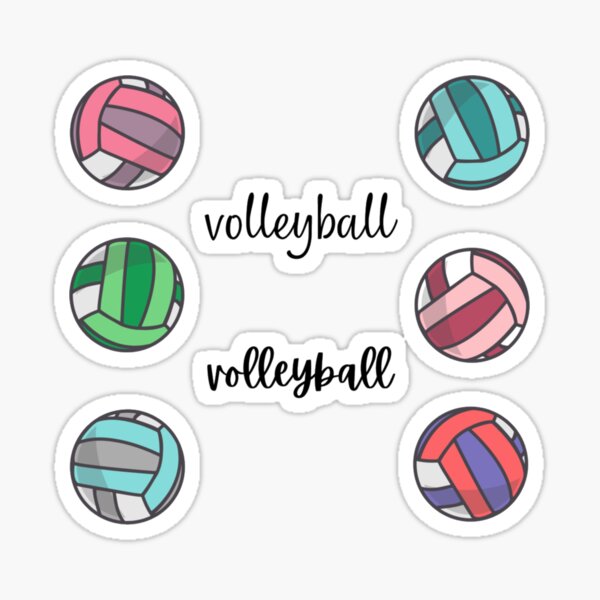 "Volleyball sticker pack" Sticker for Sale by ABInspired | Redbubble