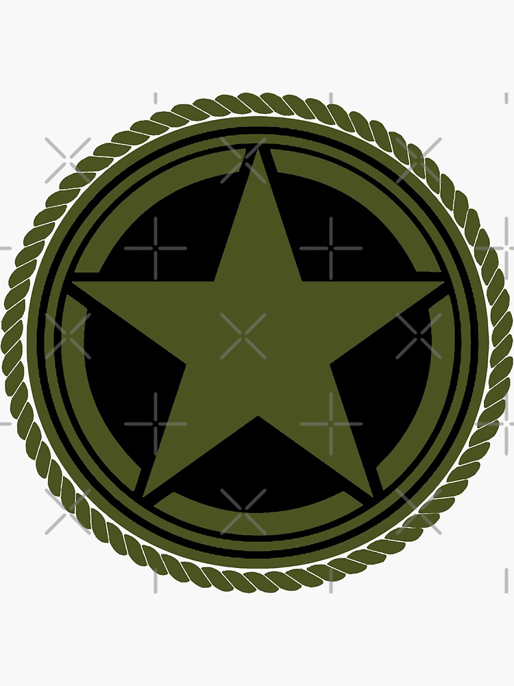 "Army Green Star" Sticker for Sale by Spoof-Tastic | Redbubble
