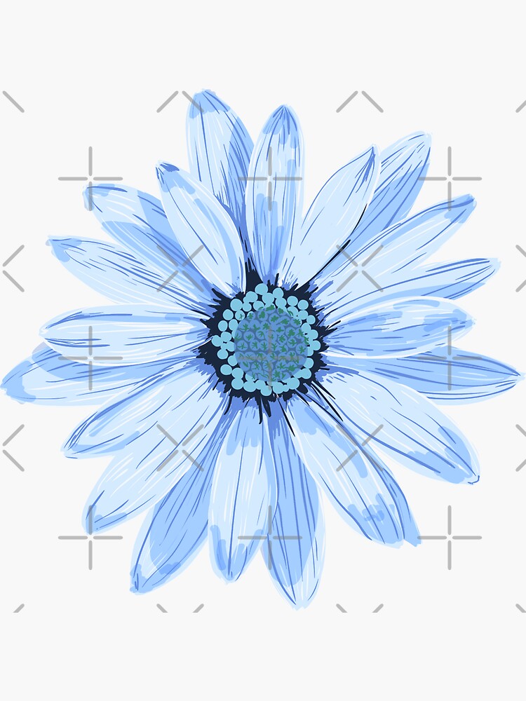 "Light Blue Daisy" Sticker by Zipzadoo | Redbubble