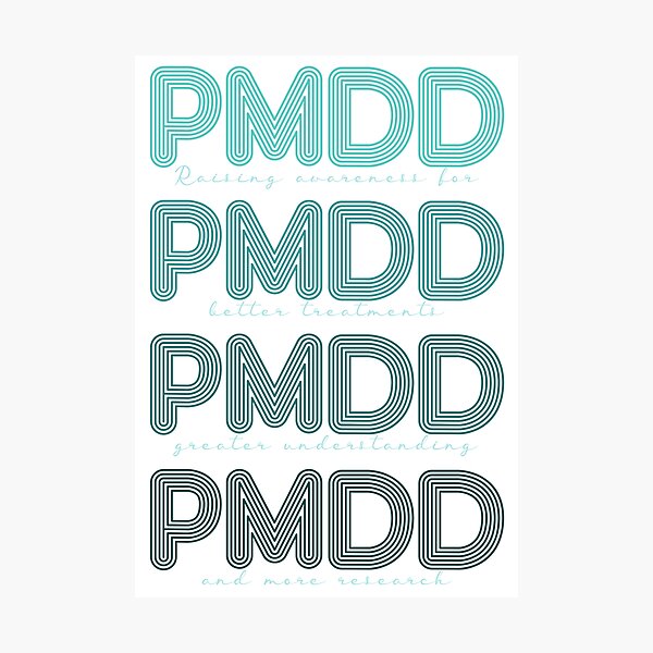 "PMDD Awareness. Darkness of depression, Teal for Insight, Turquoise ...