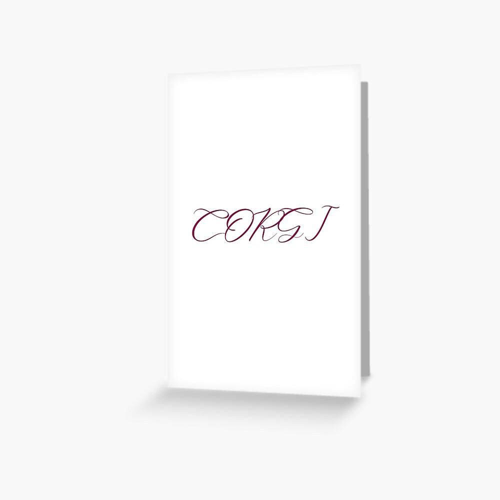 "Cursive Writing Corgi Dog Word" Greeting Card by Corgis-Rock | Redbubble