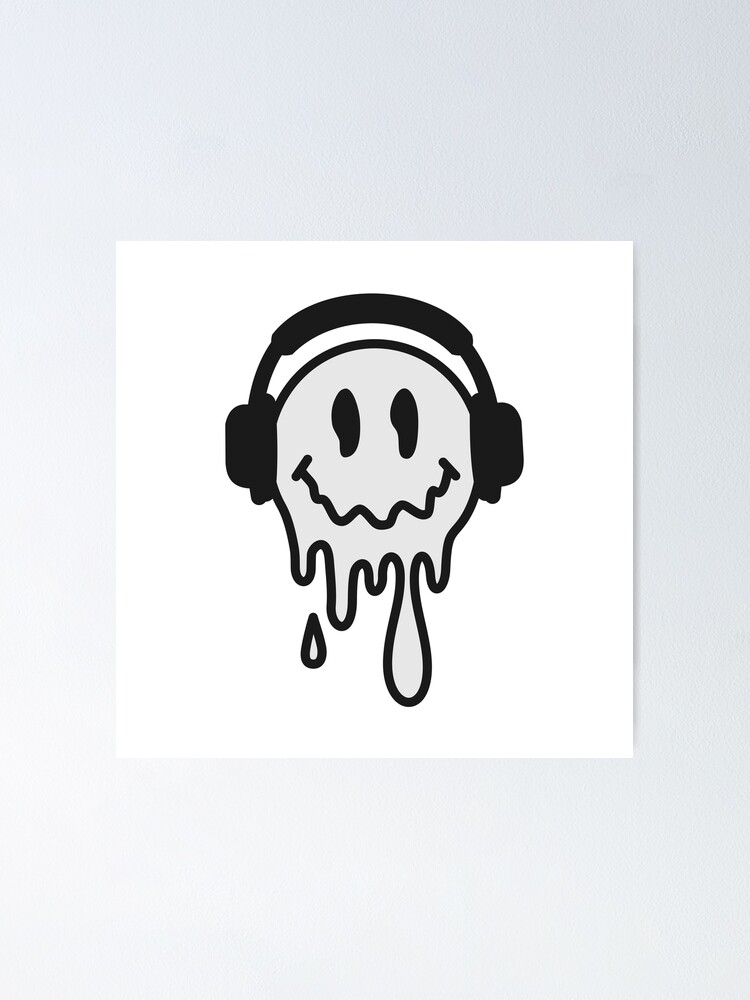 "Melting Smiley Face Art Prints" Poster for Sale by WVNDR | Redbubble