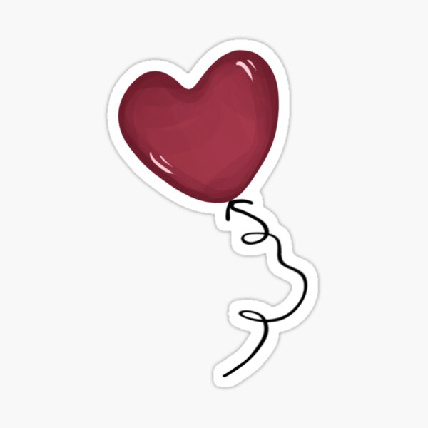 "Valentine's Heart Balloon" Sticker for Sale by tigri-o | Redbubble