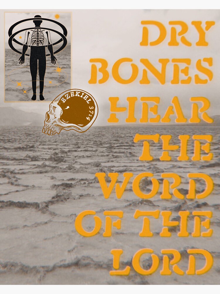 "Skull Skeleton Dry Bones Scripture" Sticker for Sale by AshTreeCrtvCo ...
