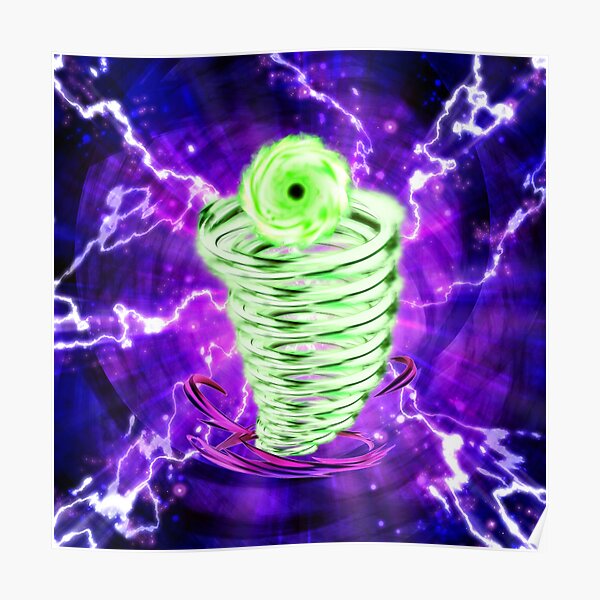 "Green Cyclone Ball of Destruction" Poster for Sale by NaturesPhantom ...