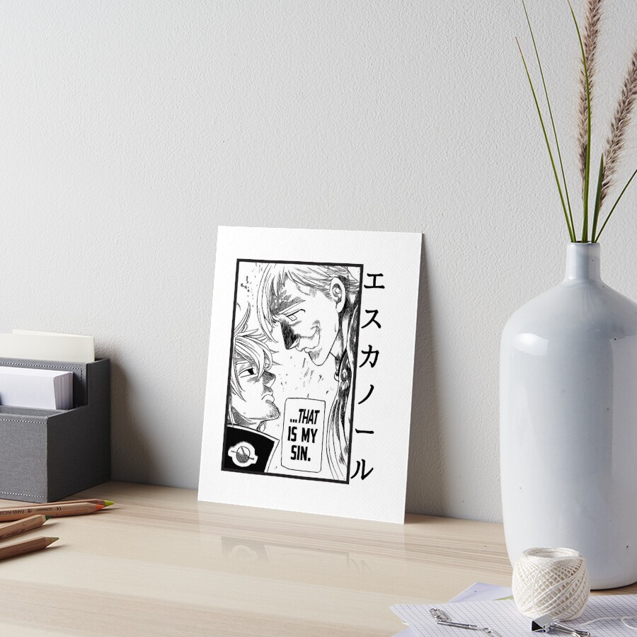 "Escanor Manga Panel" Art Board Print by yoku-mieru | Redbubble