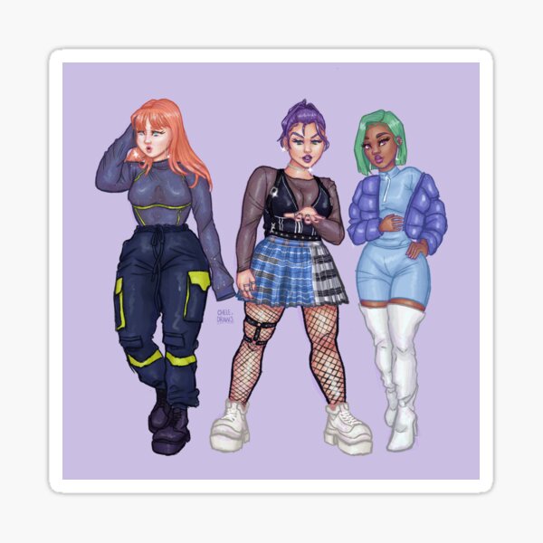 "The Girls" Sticker for Sale by Cheledraws | Redbubble