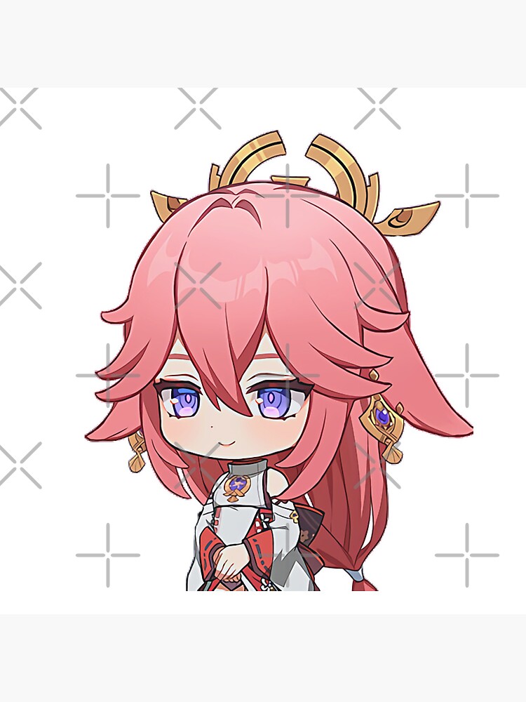 Lámina fotográfica «Chibi Yae Miko - Impacto de Genshin» de Omagatoki | Redbubble