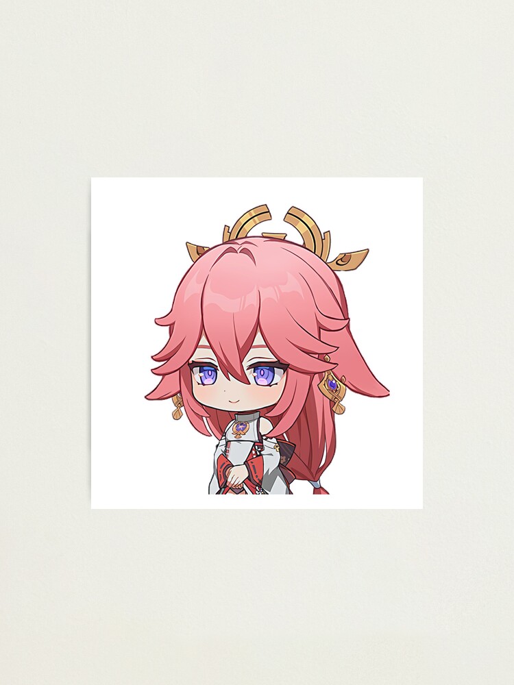 Lámina fotográfica «Chibi Yae Miko - Impacto de Genshin» de Omagatoki | Redbubble