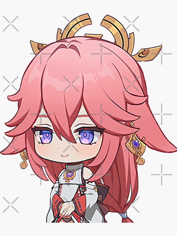 "Chibi Yae Miko - Genshin impact" Sticker for Sale by Omagatoki | Redbubble