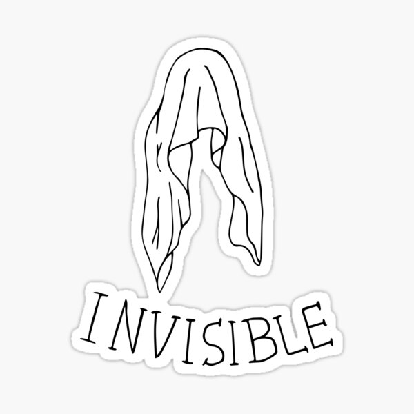 "invisible" Sticker for Sale by GrumpyMonkey | Redbubble