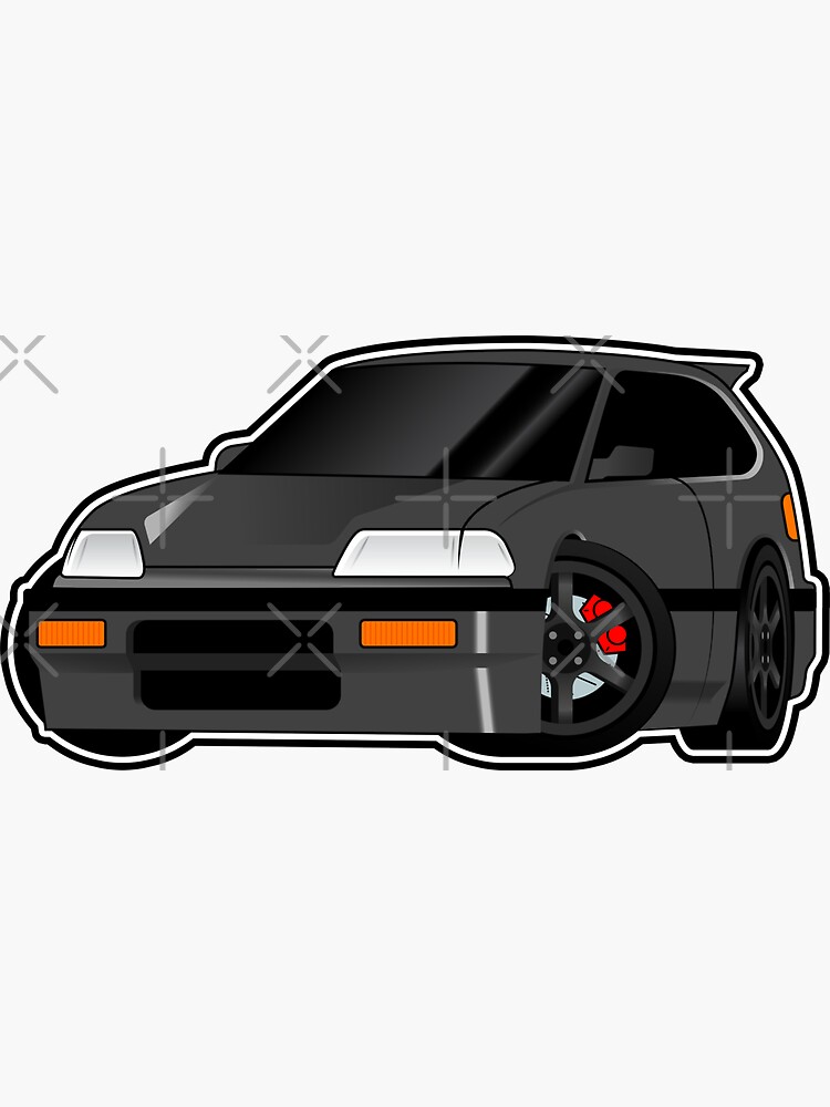"Honda Civic EF Tooned" Sticker by giova113 | Redbubble