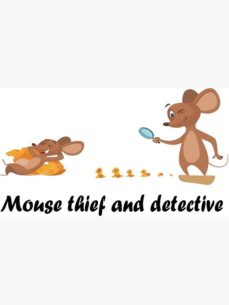 Póster «ladrón de ratones y detective, divertido, rata, dibujos ...
