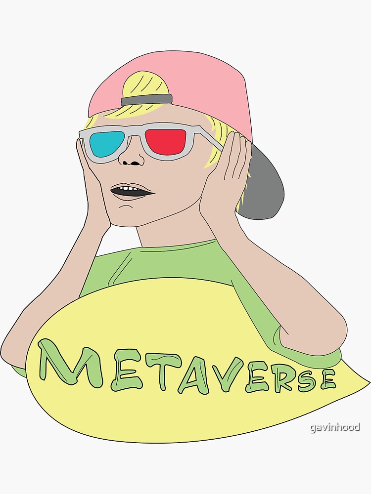 "Retro Metaverse " Sticker for Sale by gavinhood | Redbubble
