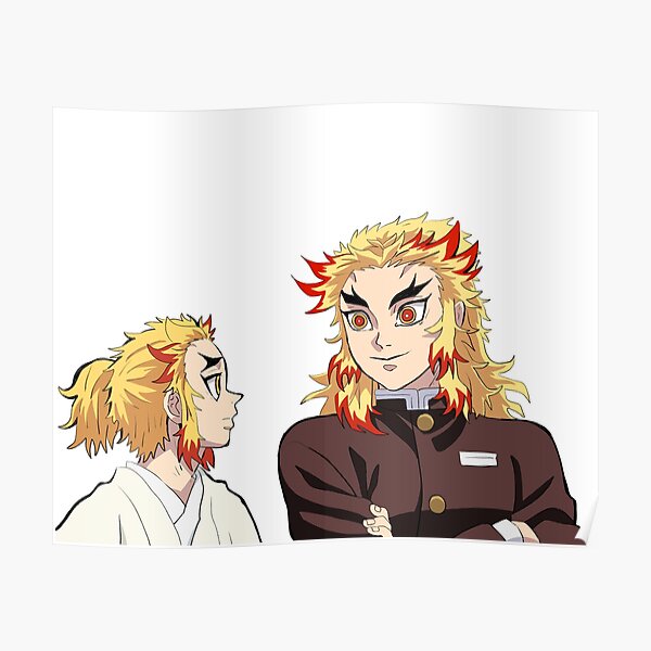 "Rengoku and Brother" Poster by WeirdINK | Redbubble