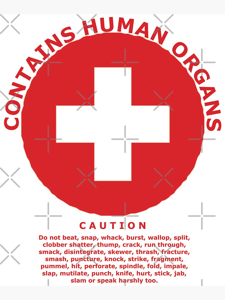 "Human Organs Transport" Sticker by RelicsOfTheDay | Redbubble