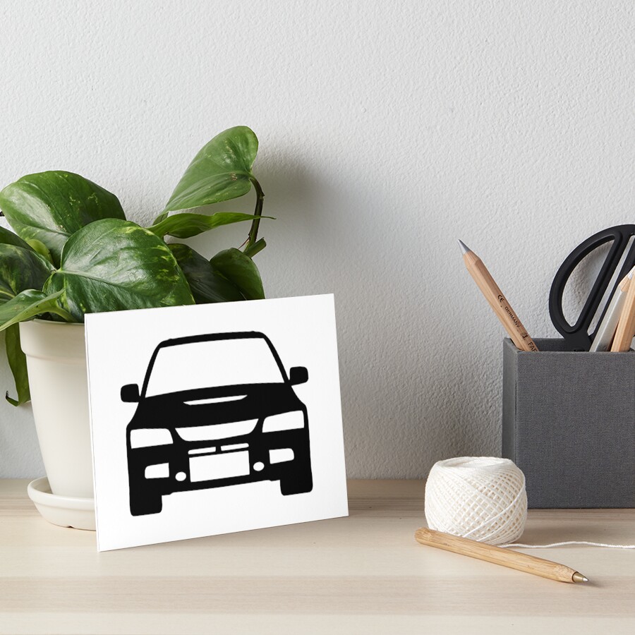 "Mitsubishi Lancer EVO IX Black Sticker" Art Board Print for Sale by ...
