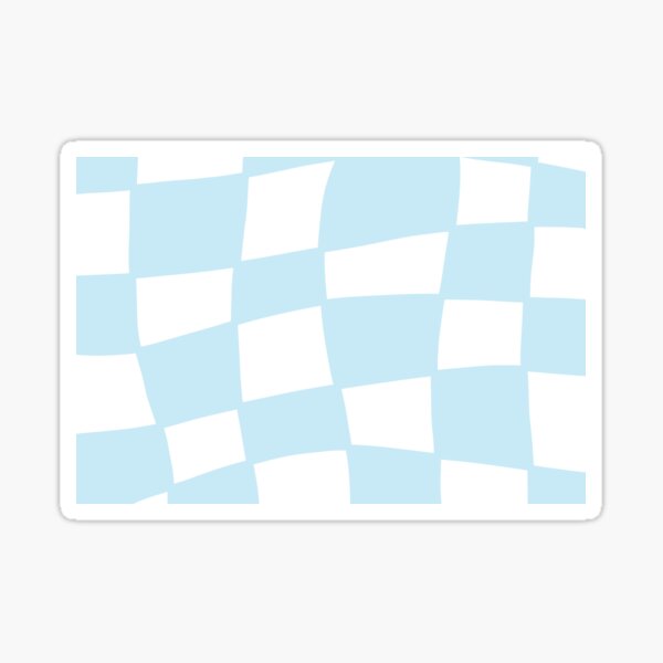"vintage wavy checkers blue" Sticker by babydrummer | Redbubble