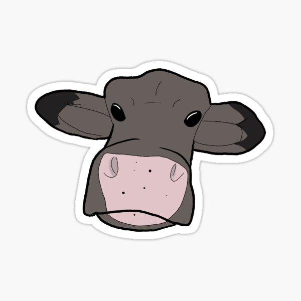"Cute cow" Sticker by Cordid-fool | Redbubble