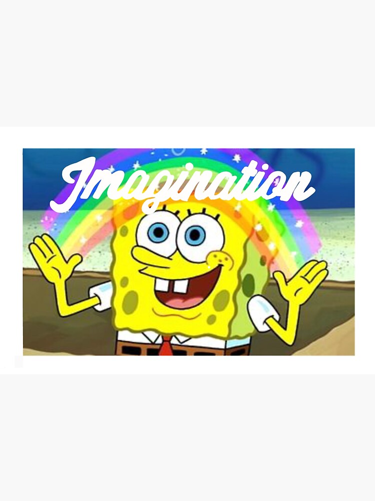 "Spongebob Imagination Sticker" Sticker for Sale by Reallyjae | Redbubble