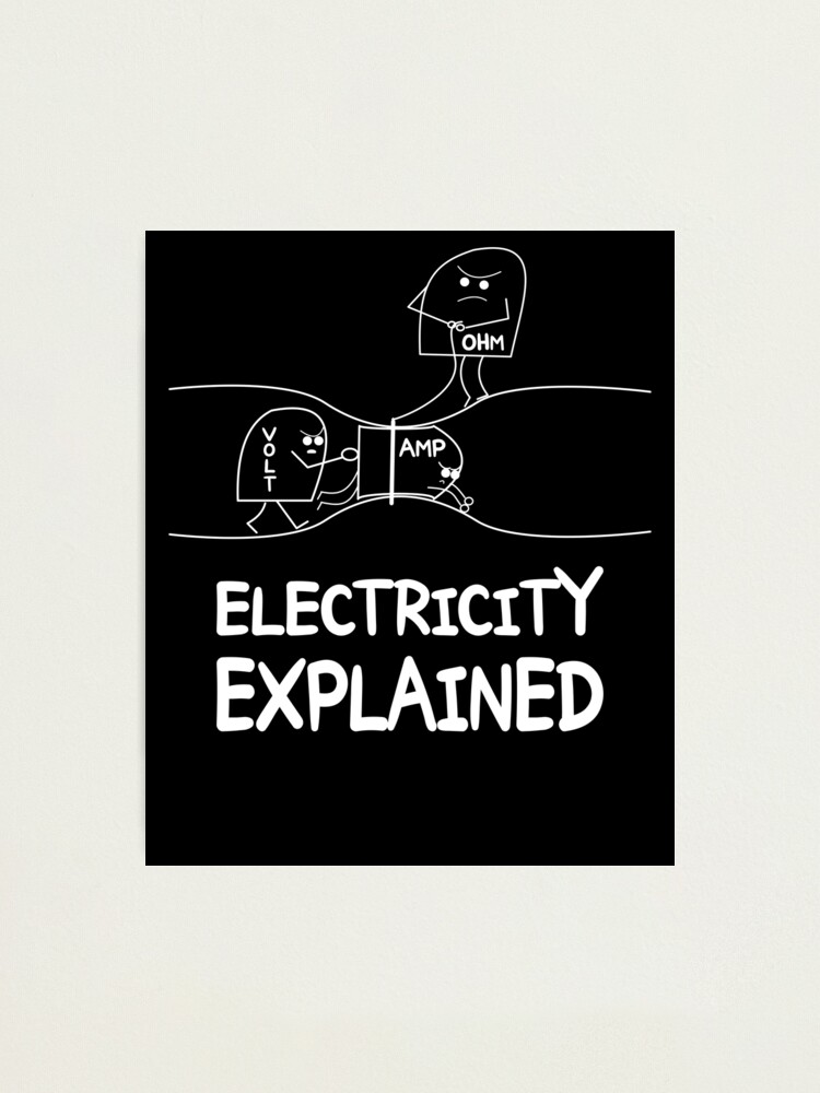 "Electricity explained electronics engineer electrician" Photographic ...