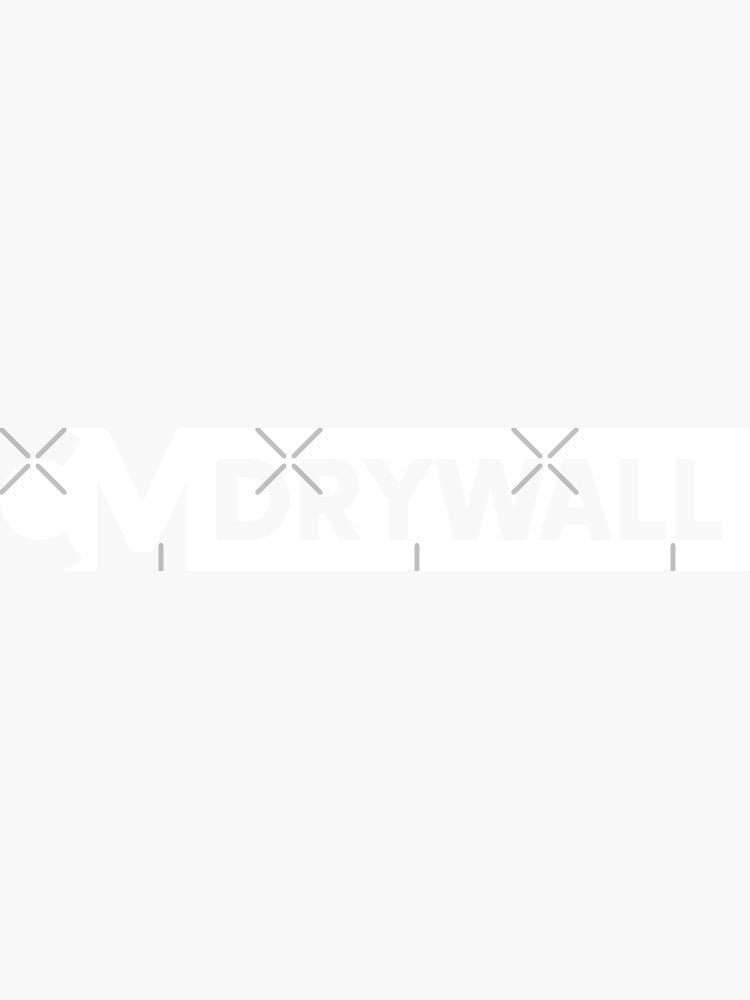 "CM Drywall Logo (White) |" Sticker by PixelsandPulp | Redbubble