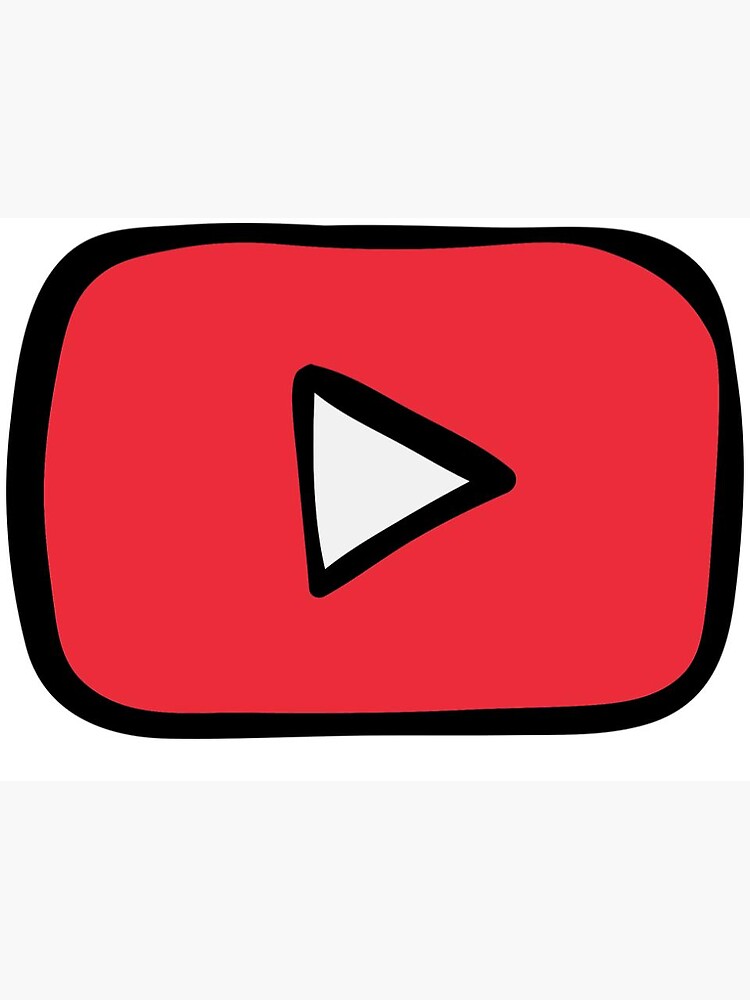 "Cartoon YouTube Logo" Sticker for Sale by DesignsByAva13 | Redbubble