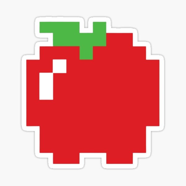"8-Bit Apple V1" Sticker by AGShirts | Redbubble