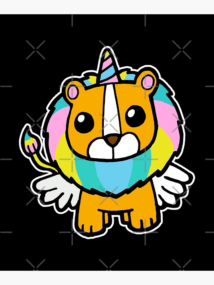Póster «Unilion, Unicornio león, Unicornio, León, Mítico, Mágico, Lindo ...