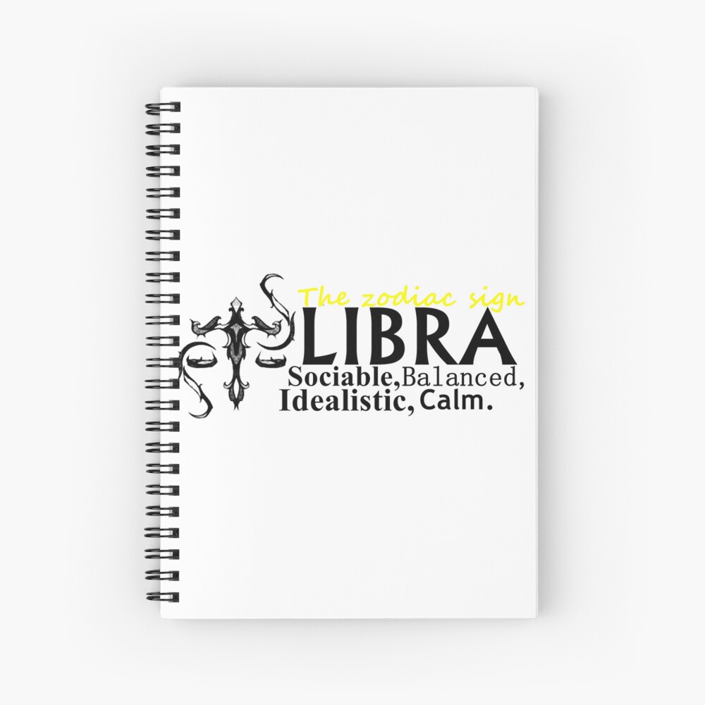 Cuaderno de espiral «El signo del zodiaco Libra la balanza con frases ...