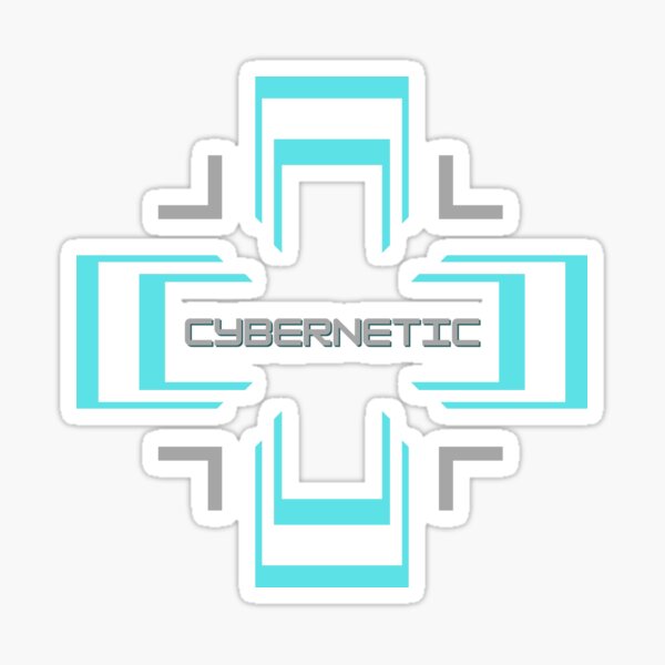 "Cybernetic Futuristic Design" Sticker by Cyber-Exhibit | Redbubble