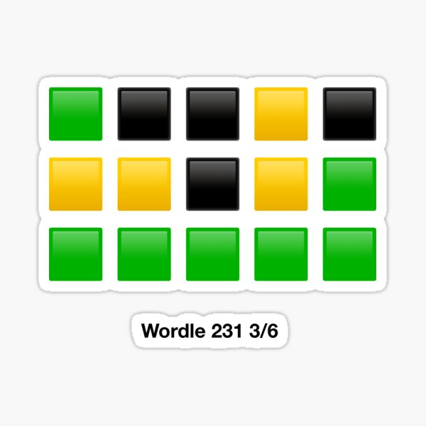 "Wordle" Sticker for Sale by bryanisms | Redbubble