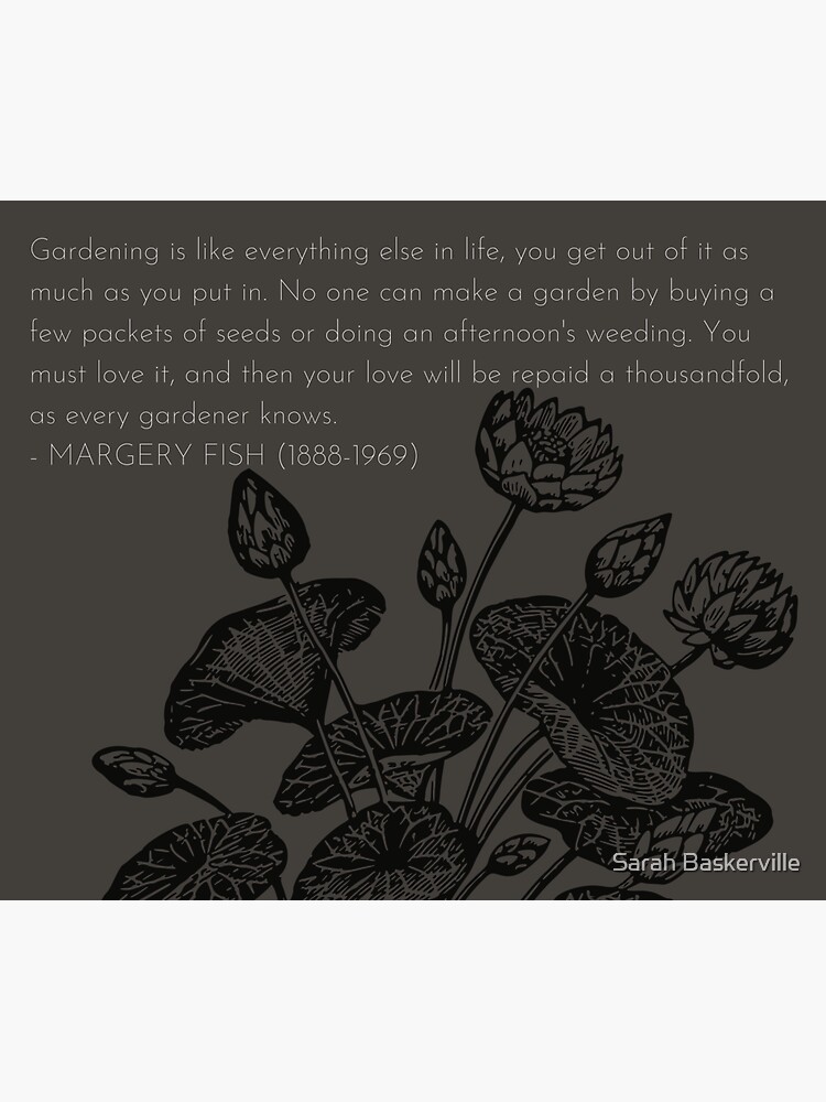 "Gardening Vintage Quote Margery Fish 1888-1969" Sticker for Sale by ...