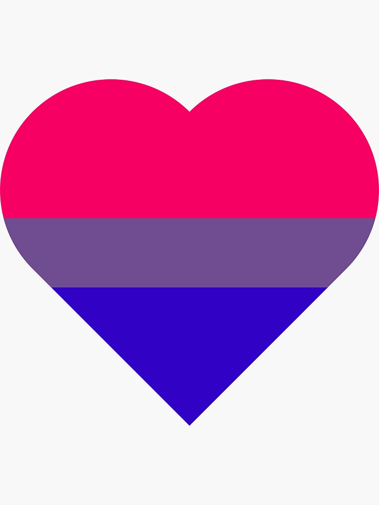 "Bisexual Flag Heart" Sticker for Sale by forkmuddies | Redbubble