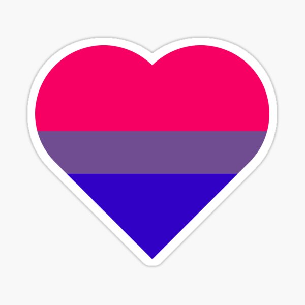 "Bisexual Flag Heart" Sticker for Sale by forkmuddies | Redbubble
