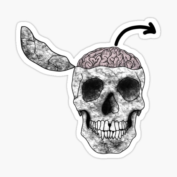 "remove brain please " Sticker by dante-smh | Redbubble